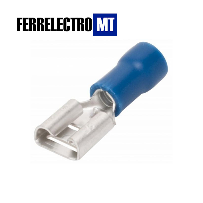 TERMINAL AISLADA TIPO HEMBRA 1/4″ Azul | FERRELECTRO MT