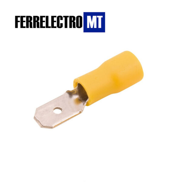 TERMINAL AISLADA TIPO MACHO 1/4″ Amarilla | FERRELECTRO MT