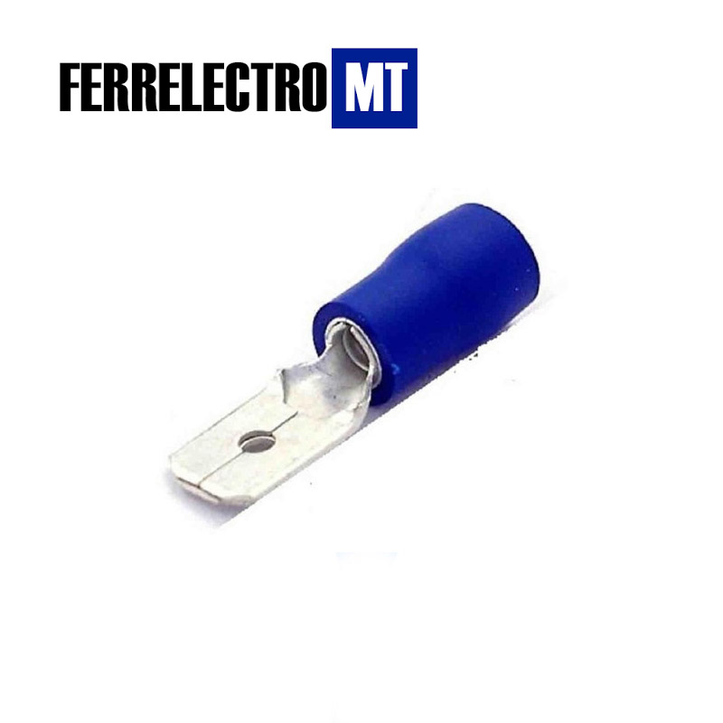 TERMINAL AISLADA TIPO MACHO 1/4″ Azul | FERRELECTRO MT